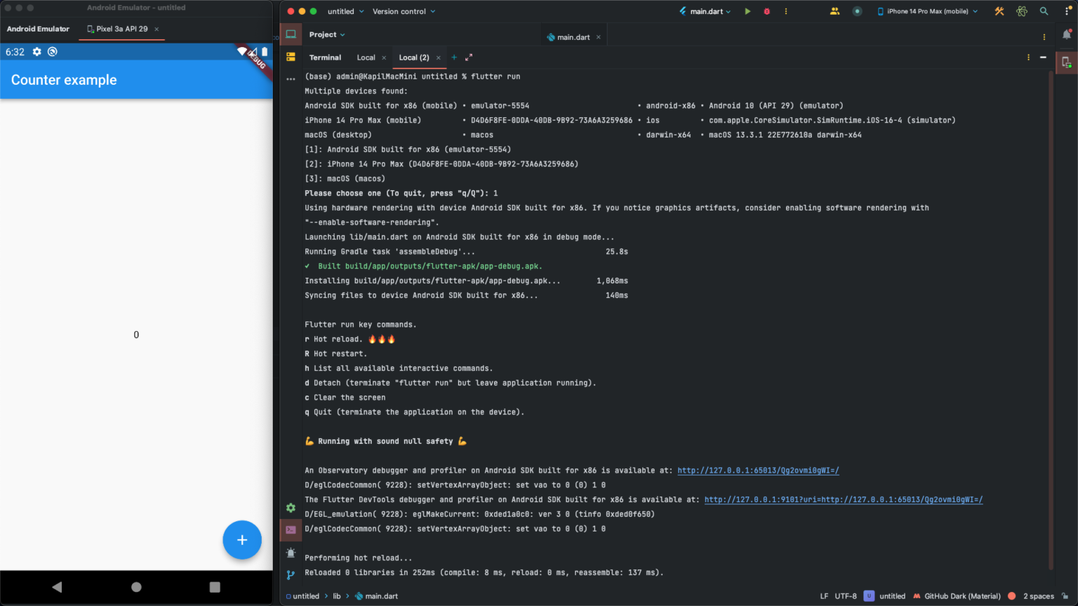 Flutter Hot Reload in Terminal