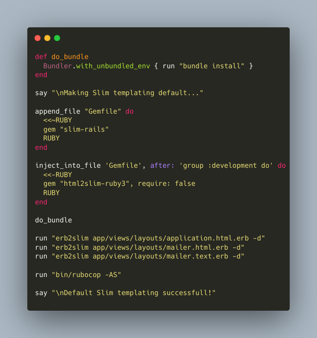 Learn To Create New Rails App With Slim Template As Default